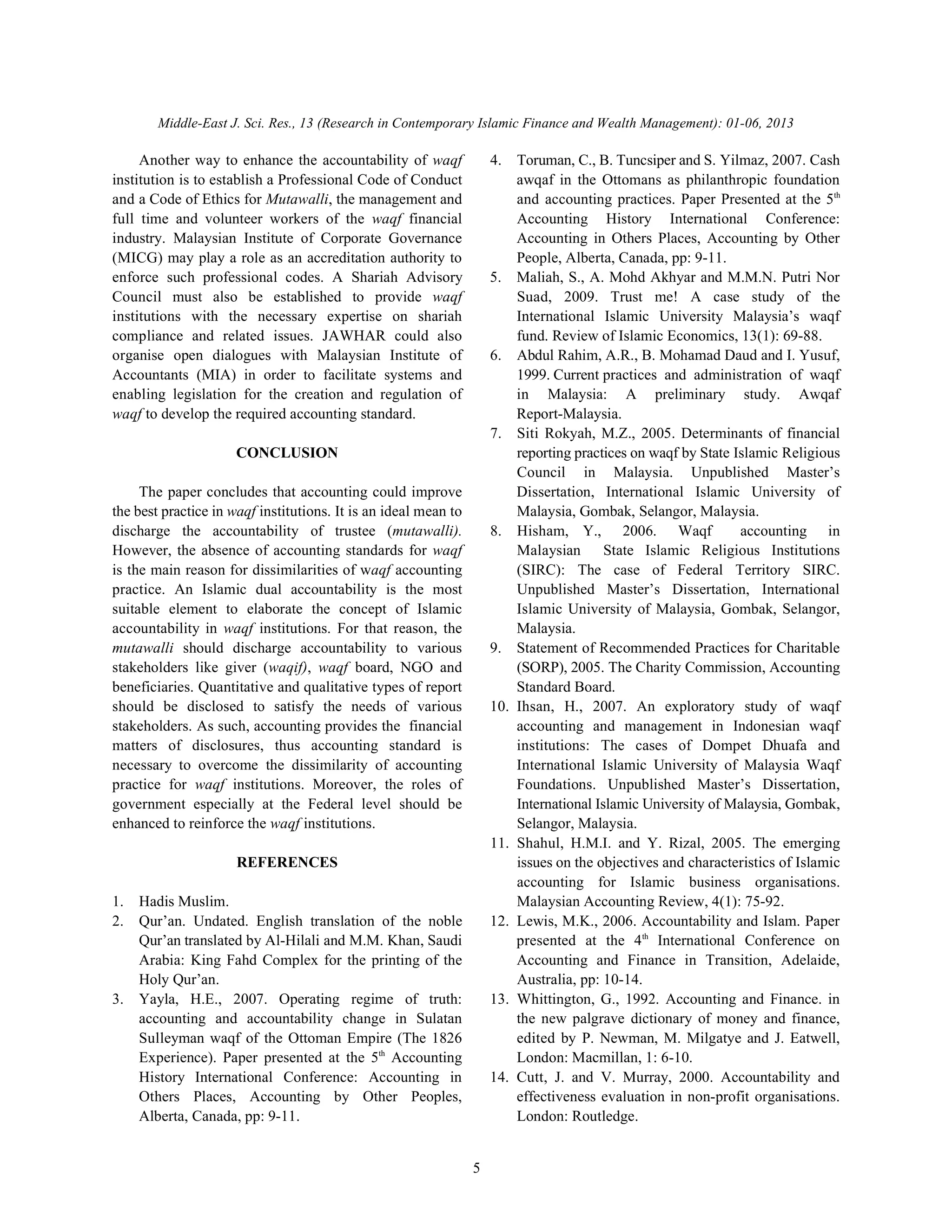 Waqf accounting | PDF