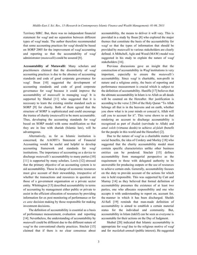 Waqf accounting | PDF