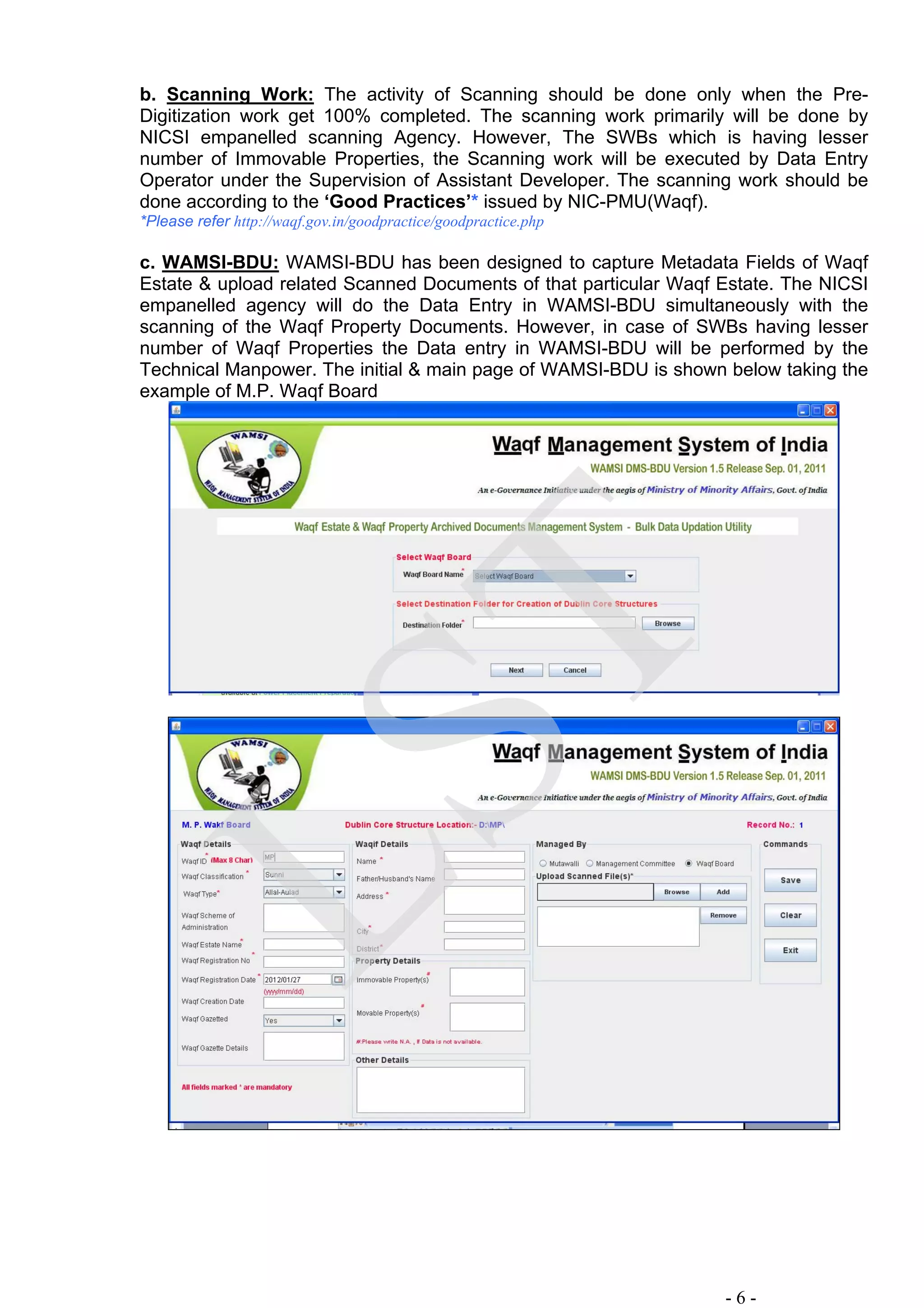 Waqf project manual - WAMSI | PDF