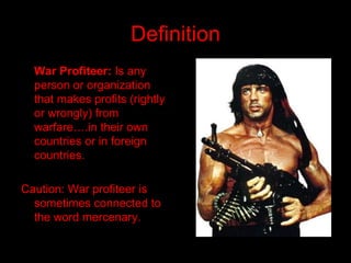 Why War is Good For America | PPT