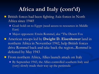 War In Africa And Europe | PPT