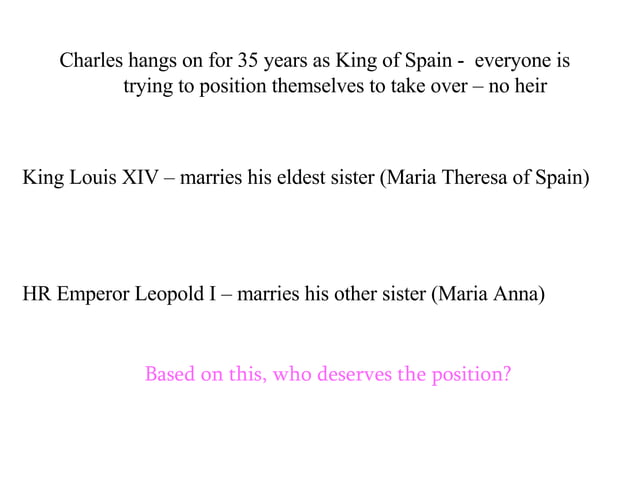 War Of Spanish Succession To Upload | PPT