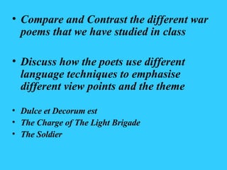 War Poetry2 | PPT