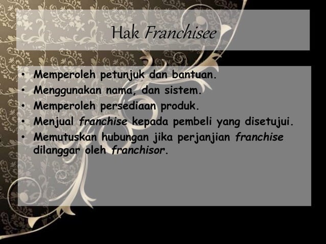 Waralaba (FRANCHISE) | PPTX