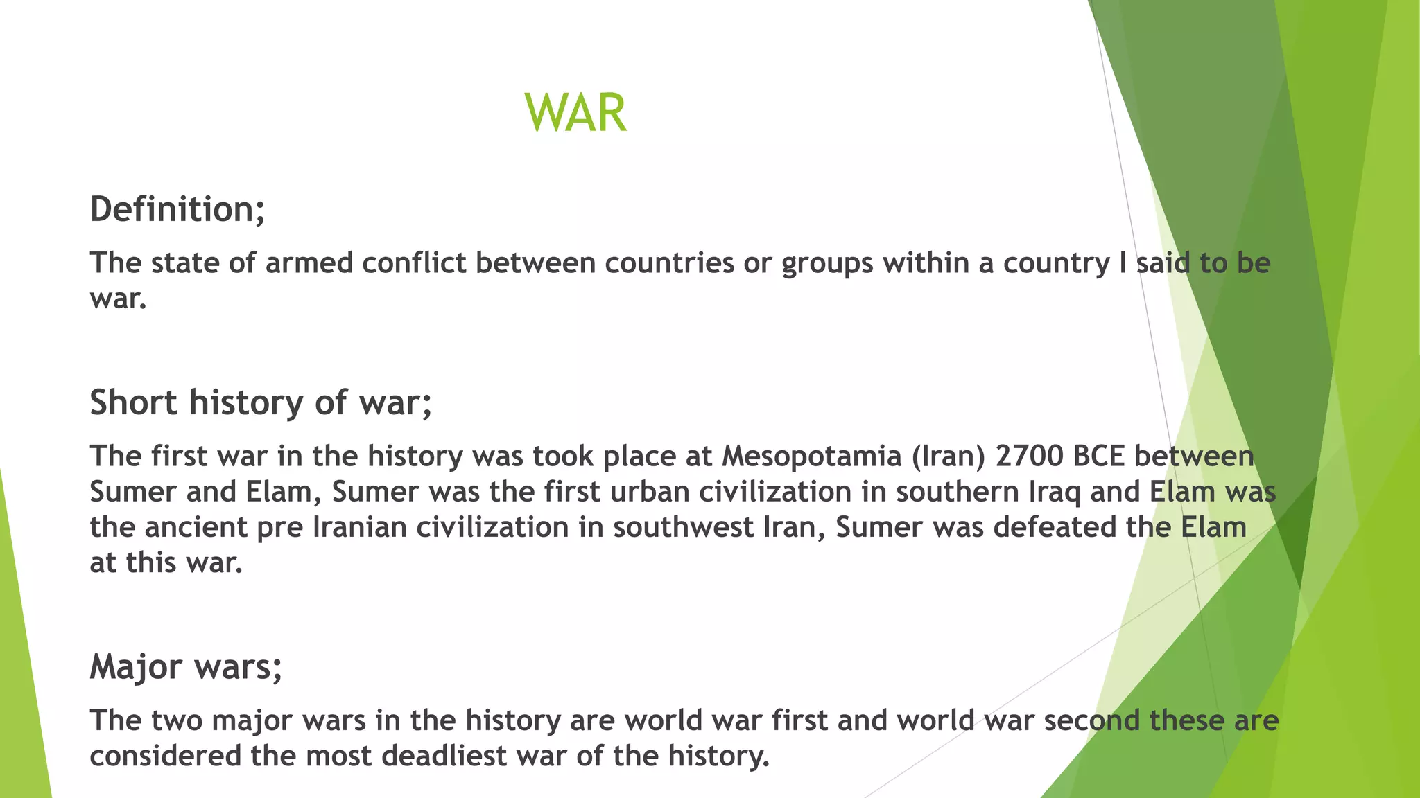 War and its types. | PPTX