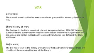 War and its types. | PPTX