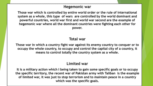 War and its types. | PPTX | Death, Injury, or Military Conflict ...