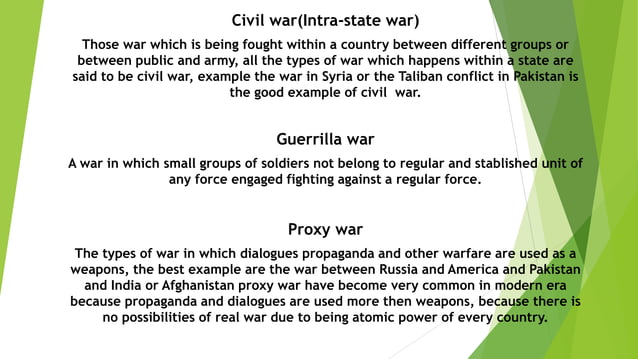 War and its types. | PPTX | Death, Injury, or Military Conflict ...