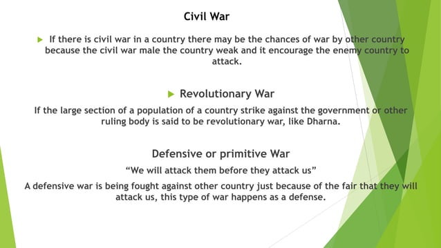 War and its types. | PPTX | Death, Injury, or Military Conflict ...