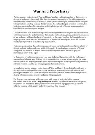 War And Peace Essay.pdf