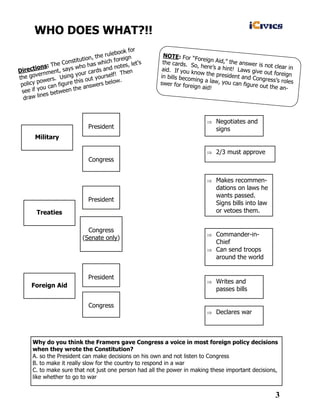 War and peace student handout | PDF | Political Issues & policy | Politics