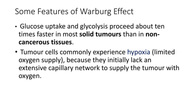 Warburg effect Dr. Abhinav Golla . MD Pathology | PPT