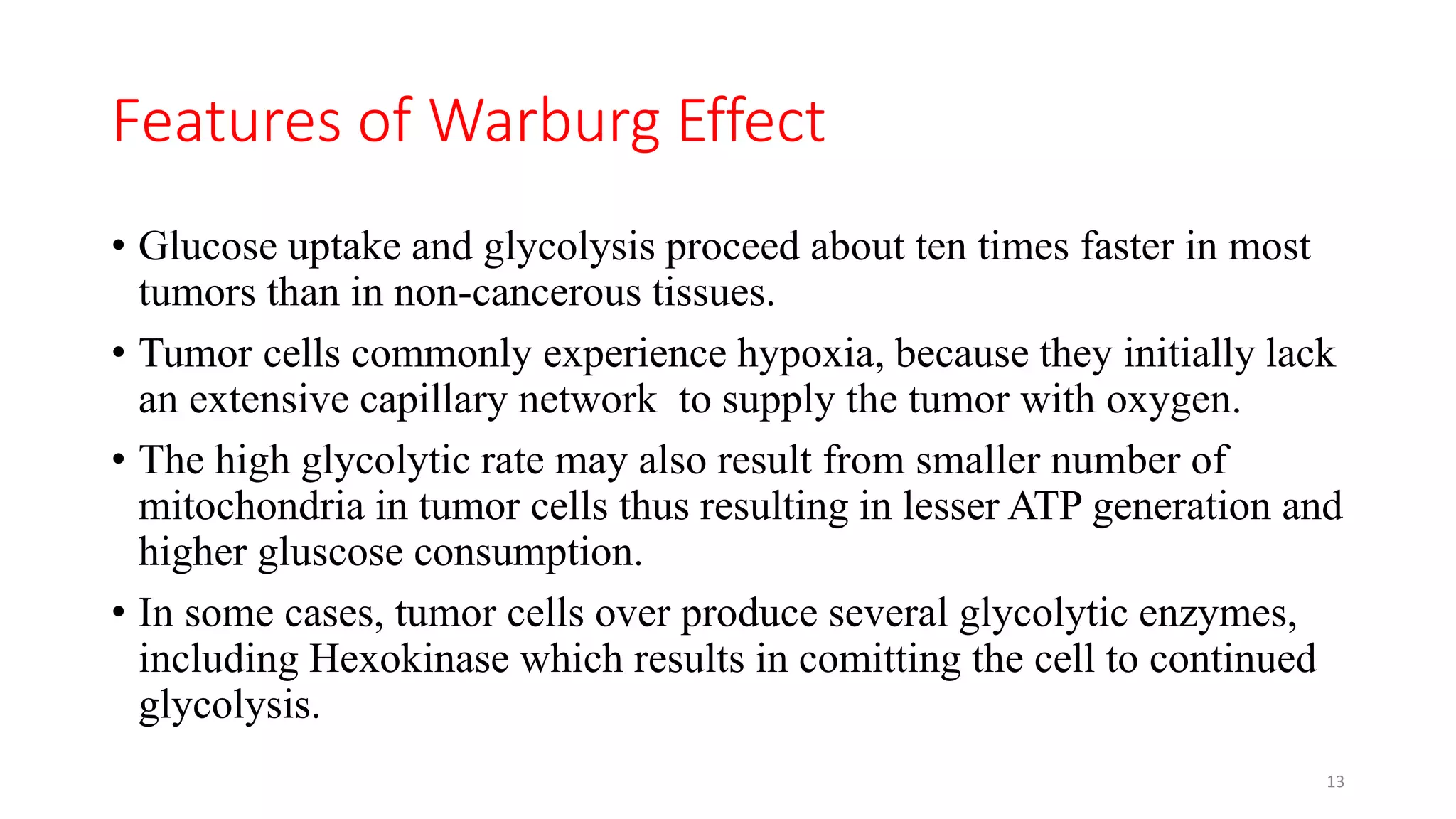 Warburg effect in cancer | PPTX