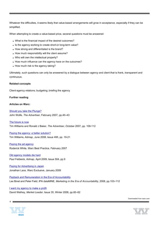 Warc briefing agency_remuneration | PDF
