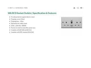 RCD Socket Outlets | PDF | Consumer Electronics | Technology & Computing