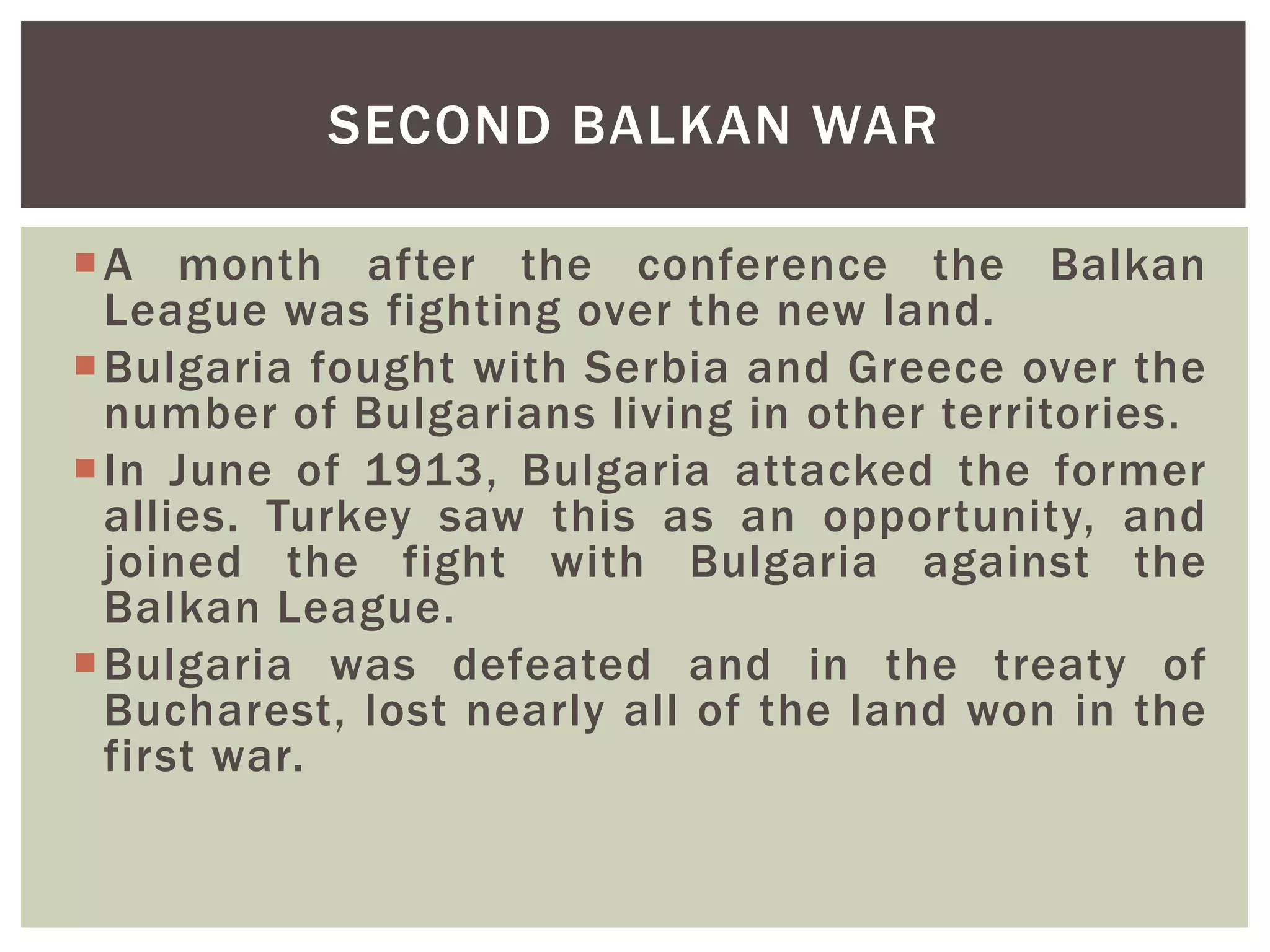 War clouds over the balkans | PPTX