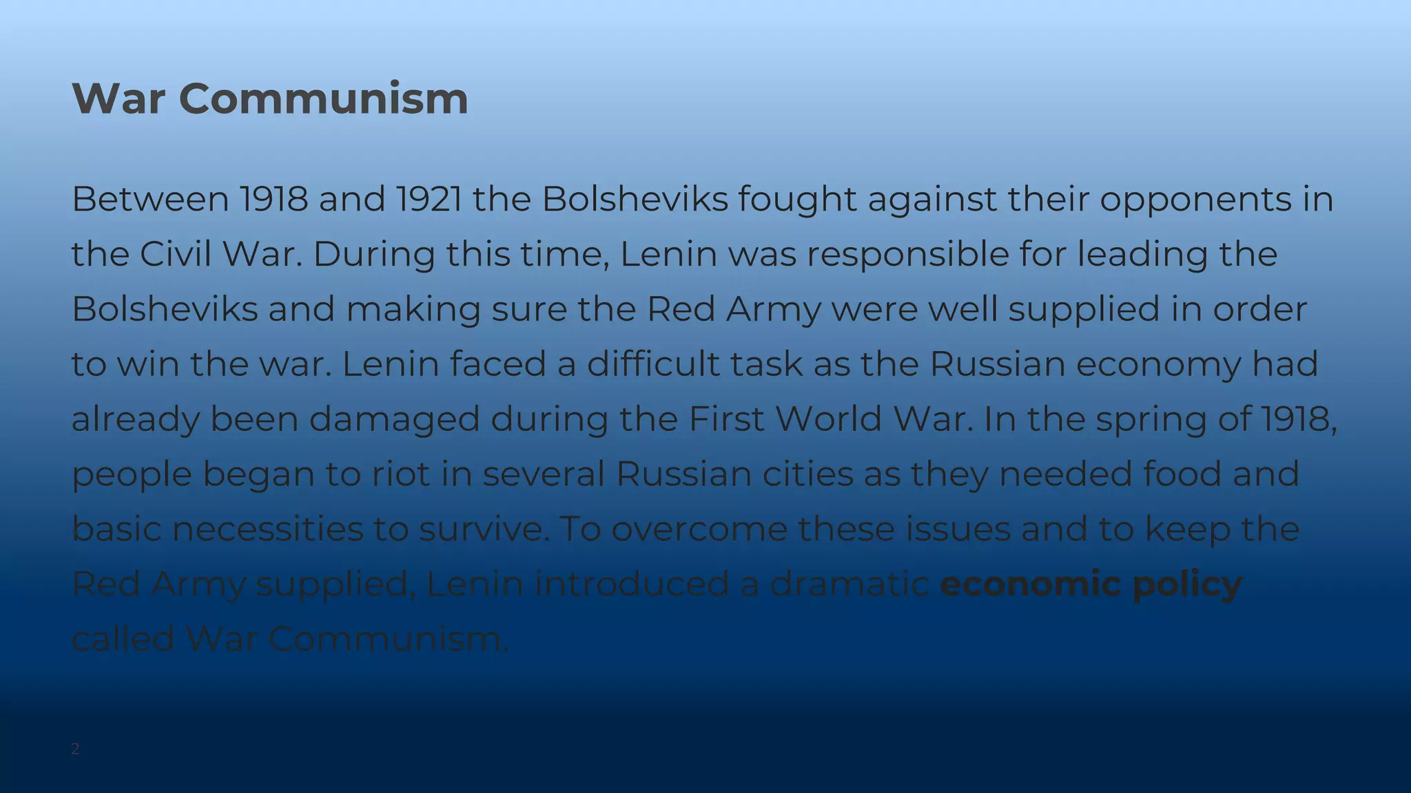 War communism History Lesson grade 11 | PPTX