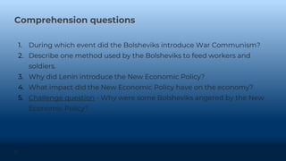 War communism History Lesson grade 11 | PPTX