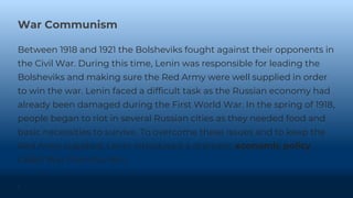 War communism History Lesson grade 11 | PPTX
