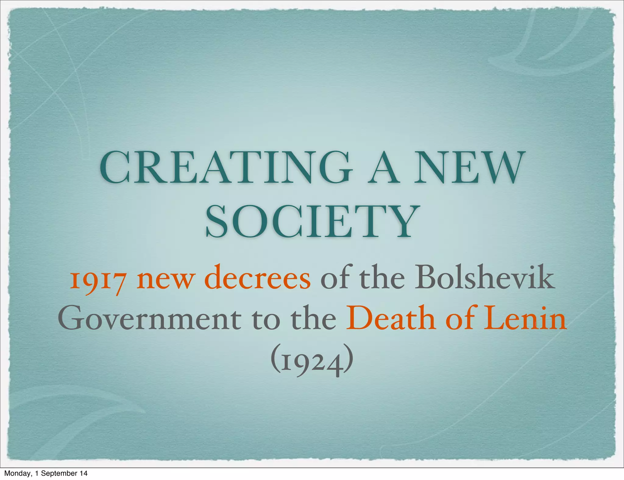 War communism and NEP | PDF