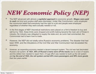 War communism and NEP | PDF