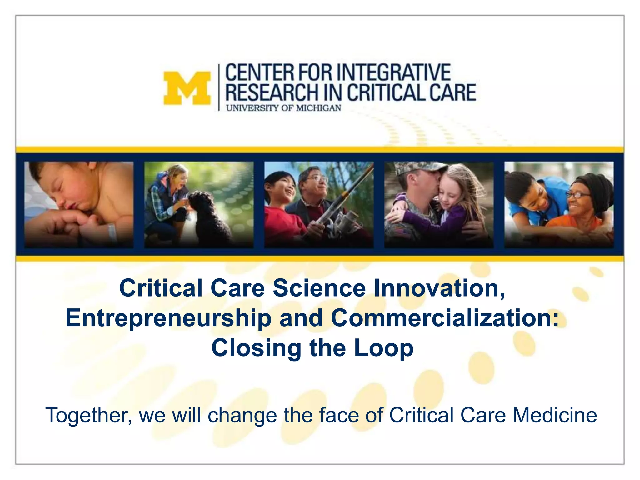 Critical Care Science Innovation, Entrepreneurship and ...