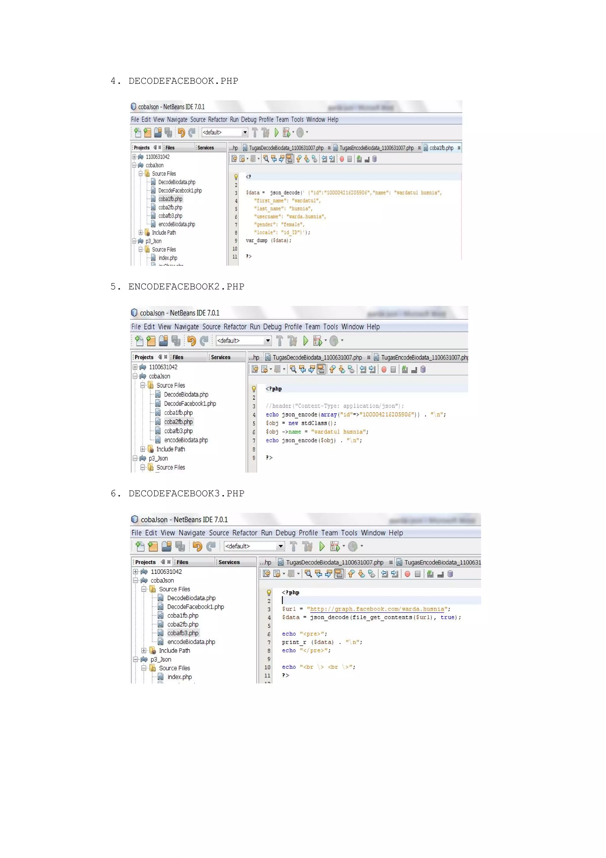 Decode-encode Json (Wardatul Husnia - 1100631042) | PDF