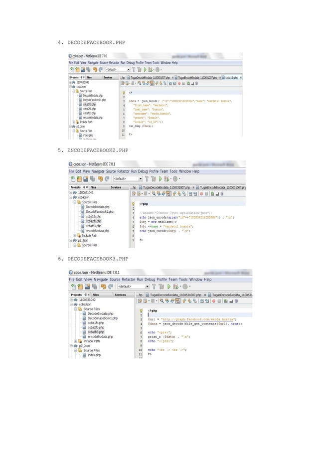 Decode-encode Json (Wardatul Husnia - 1100631042) | PDF