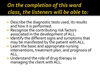 Ward class ppt-objectives | PPTX