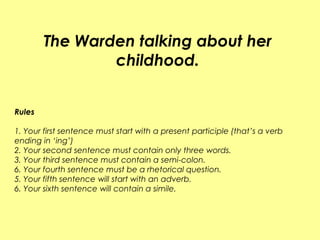 Slow Writing - The Warden from 'Holes'. | PPTX