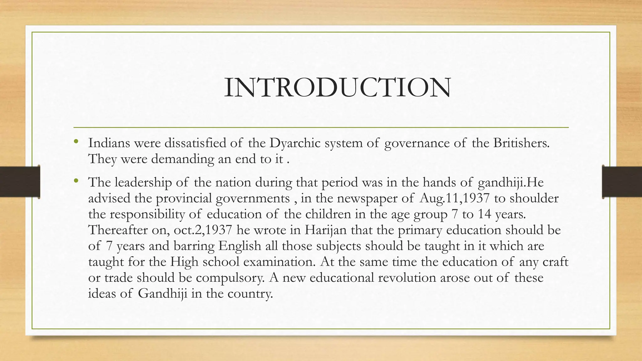 Wardha Scheme of Basic Education : 1937. | PPTX