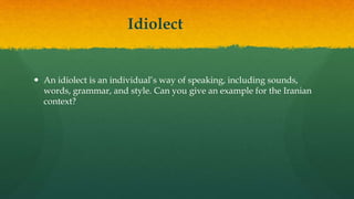 Wardhaugh & Fuller (2015 ): Ch. 1 | PPTX | Science