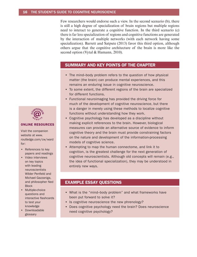 Ward, J. (2020). The Student's Guide to Cognitive Neuroscience.pdf | Educational Assessment ...