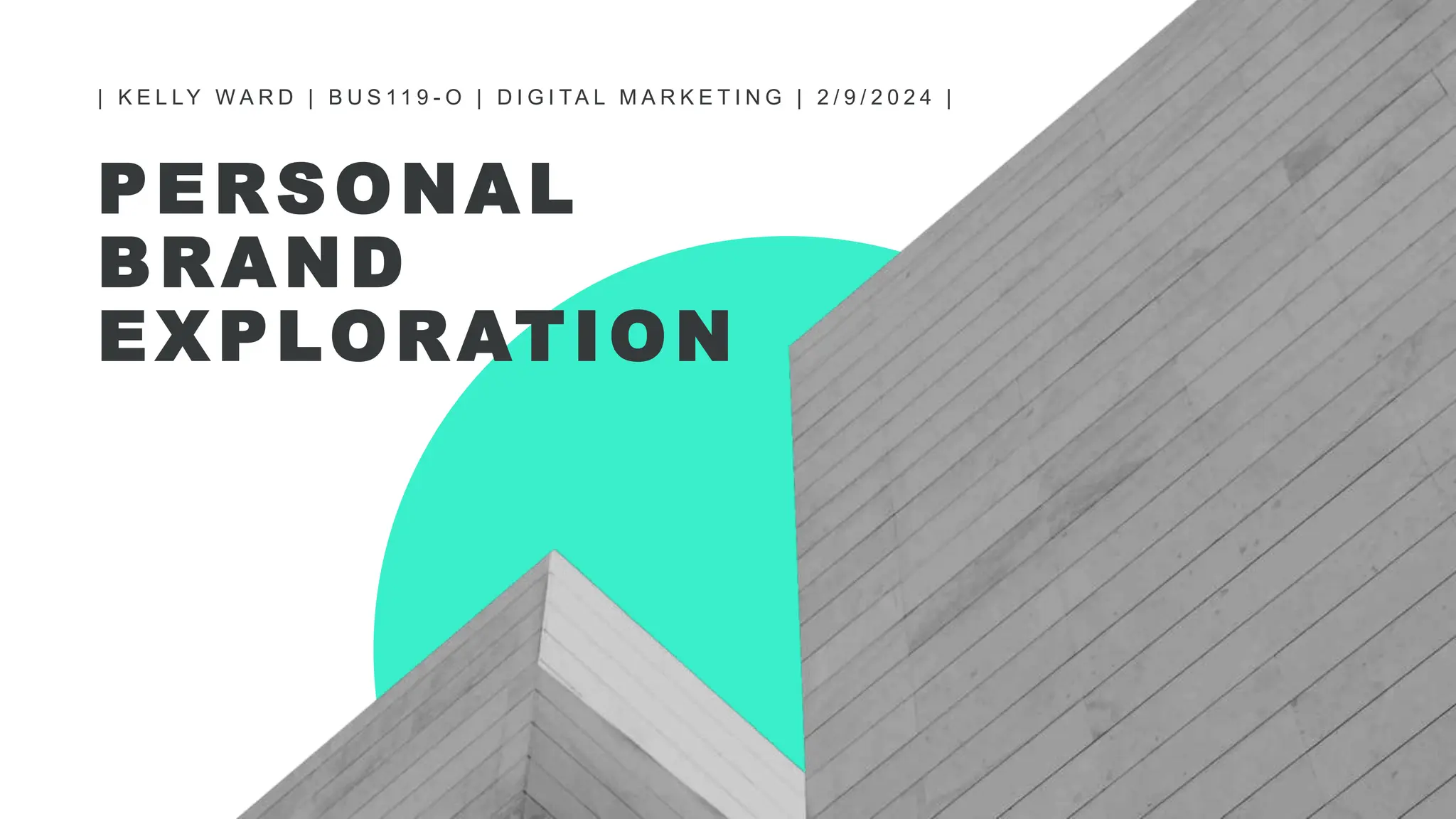 personal brand exploration project slides | PPT