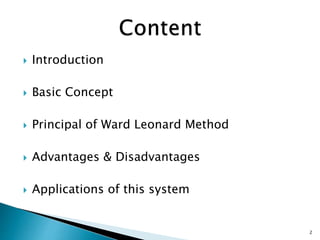 Ward leonard method of speed control | PPT