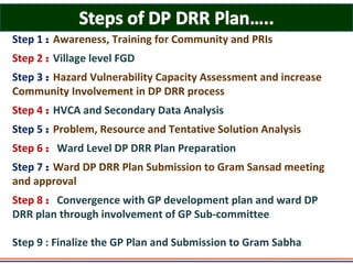 Idea of mainstreaming DRR plan within the Gram Panchayat development ...