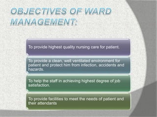 Ward management for nurses | PPTX