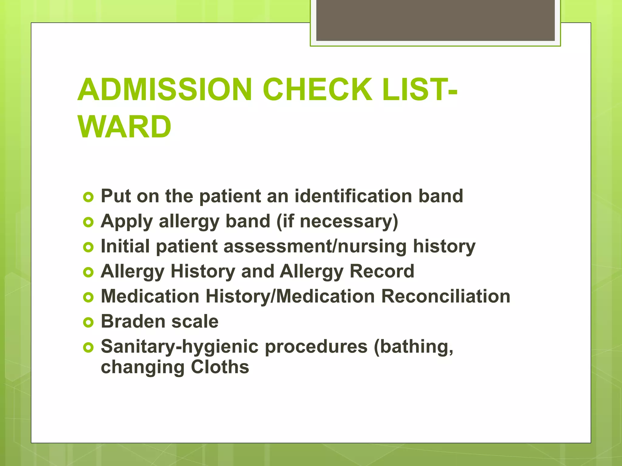 Ward management | PPTX