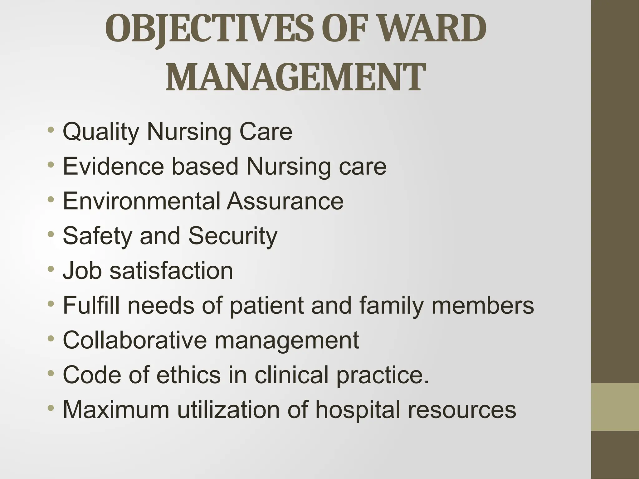 Ward Management.pptx-in the hospitals and community | PPTX