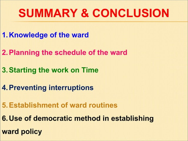 Ward Management | PPT