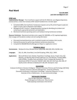 Ward, Paul Resume | PDF