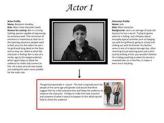 Wardrobe and character profiling | PPT