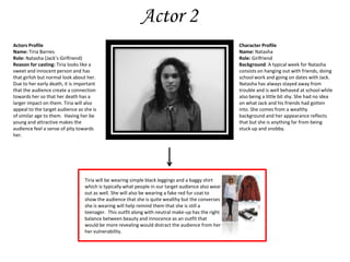 Wardrobe and character profiling | PPT