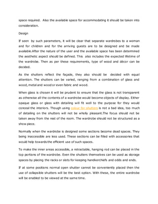 Wardrobe selections | DOCX