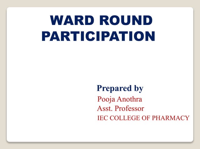Ward round participation | PPTX