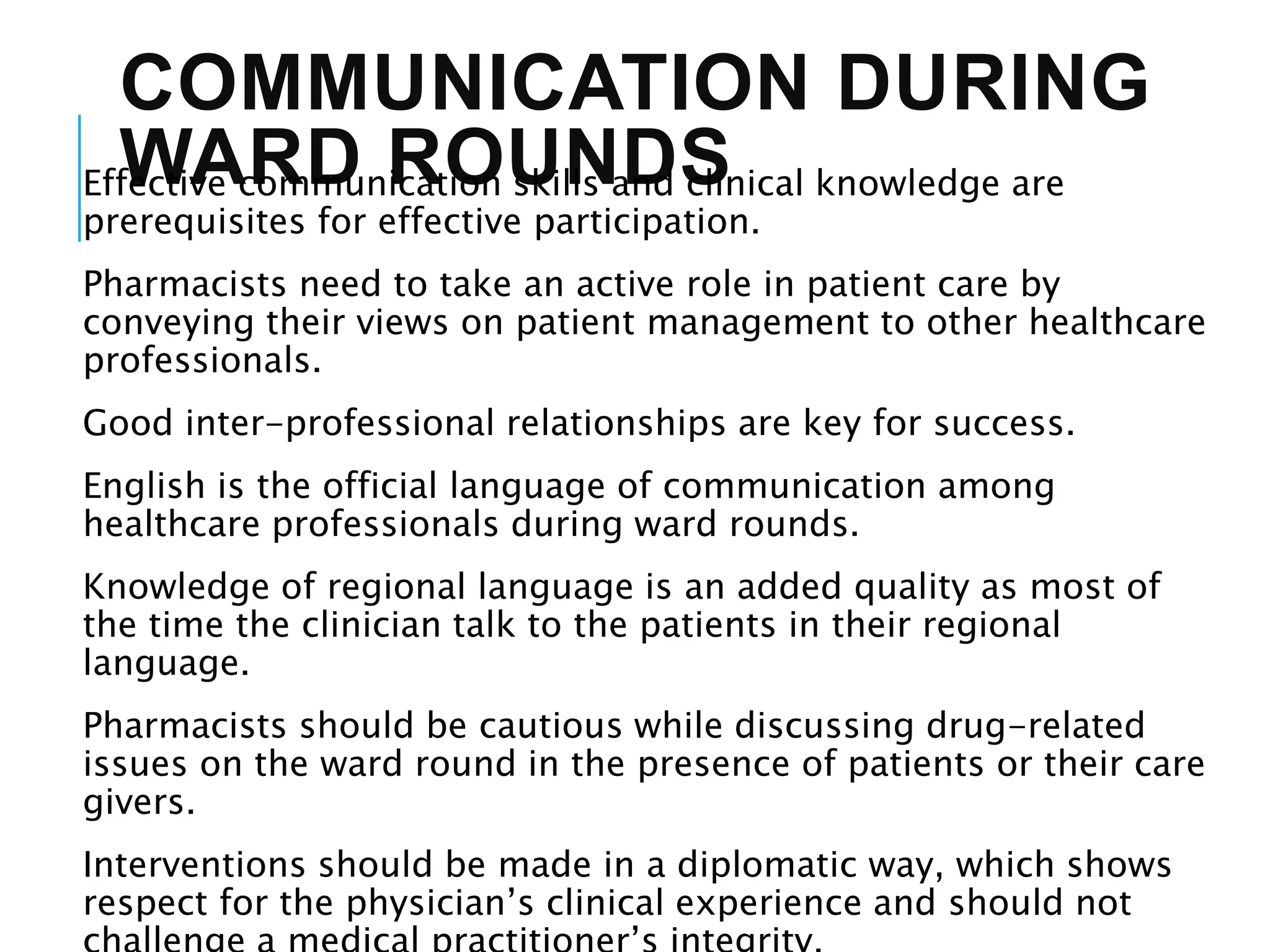 Ward round participation | PPTX