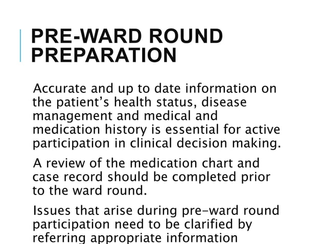 Ward round participation | PPTX