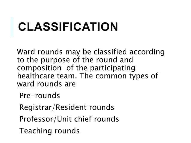 Ward round participation | PPTX