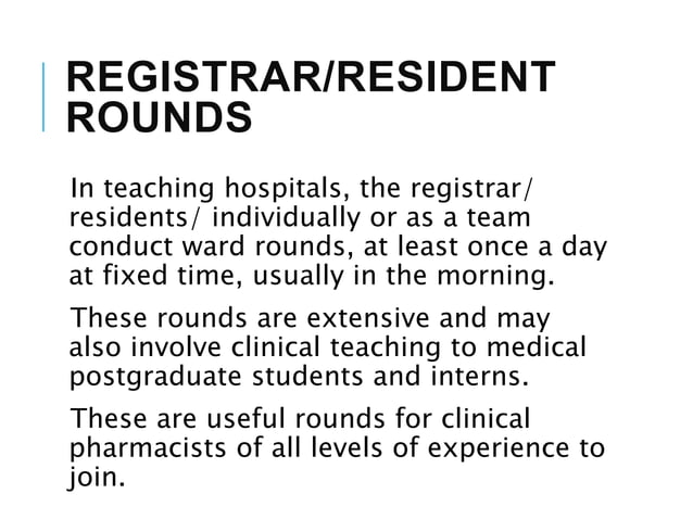 Ward round participation | PPTX