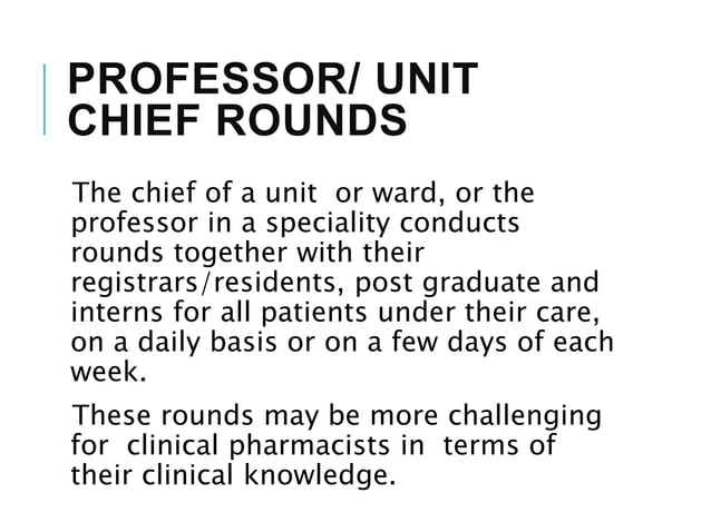 Ward round participation | PPTX